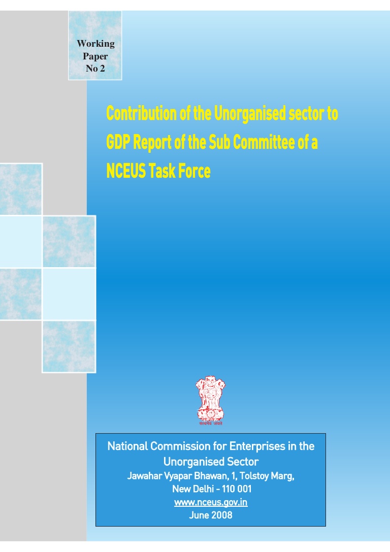 Contribution of the Unorganised Sector to GDP