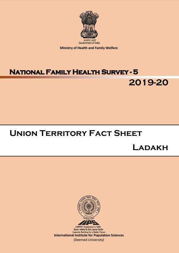 National Family Health Survey (NFHS-5) 2019-20 Union Territory Fact ...